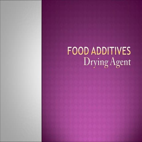 Drying agent | PPT