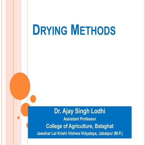 Drying methods | PPTX