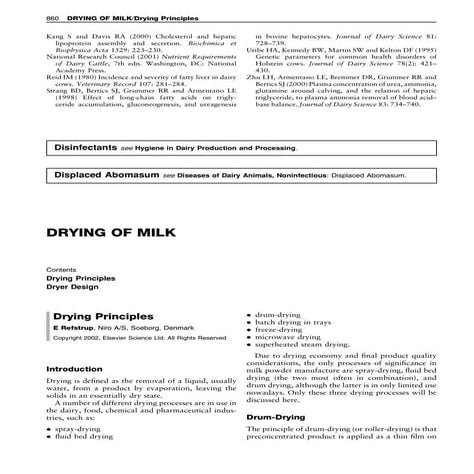 Drying of milk | PDF