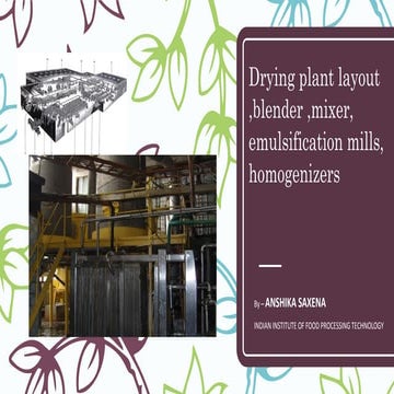 Food processing plant layout design1 | PPTX