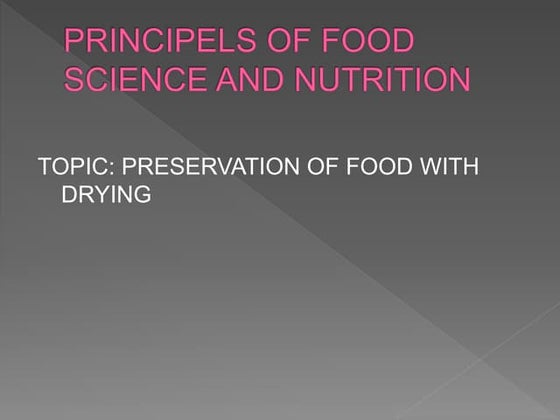 FOOD PROCESSING AND PRESERVATION POWER POINT | PPTX | Healthy Cooking ...