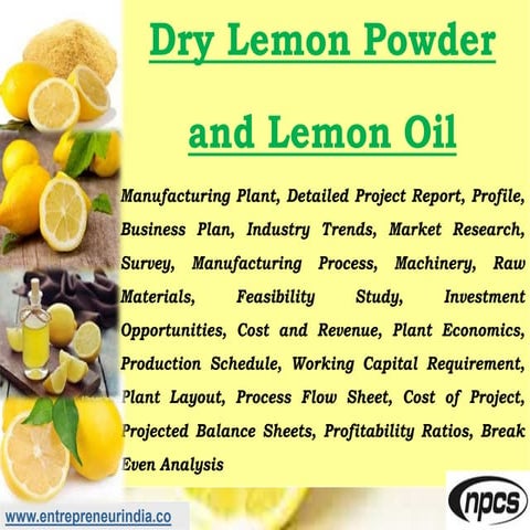 Dry Lemon Powder and Lemon Oil | PPTX