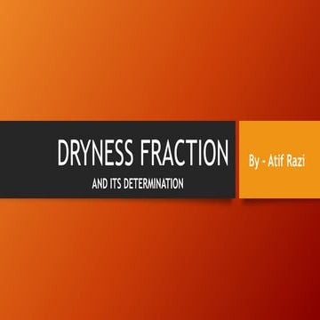 Dryness Fraction & Its Determination.pptx