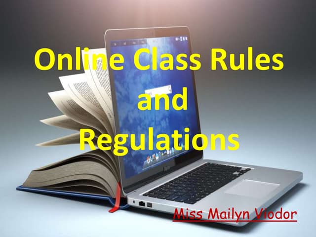 Rules and Reminders For Online Classes | PDF