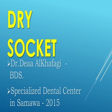 Dry socket | PPTX