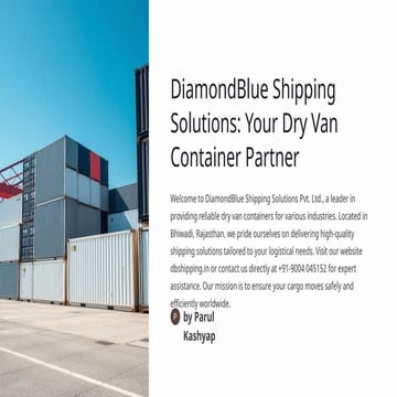 Reliable Dry Van Shipping Container Dealer, Secure & Cost-Effective ...