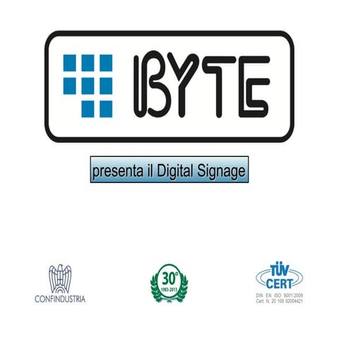 BYTE Digital Signage presentation | PPT