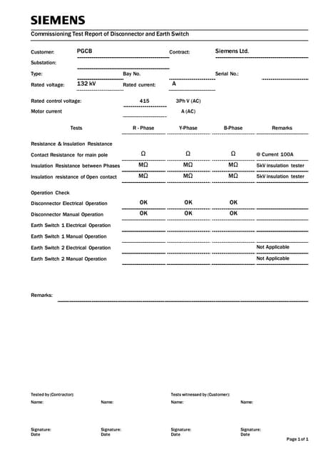 Fat procedure for lv switchboards | PDF