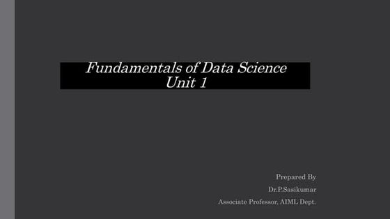 Data & Analytics PPTs & Documents | SlideShare