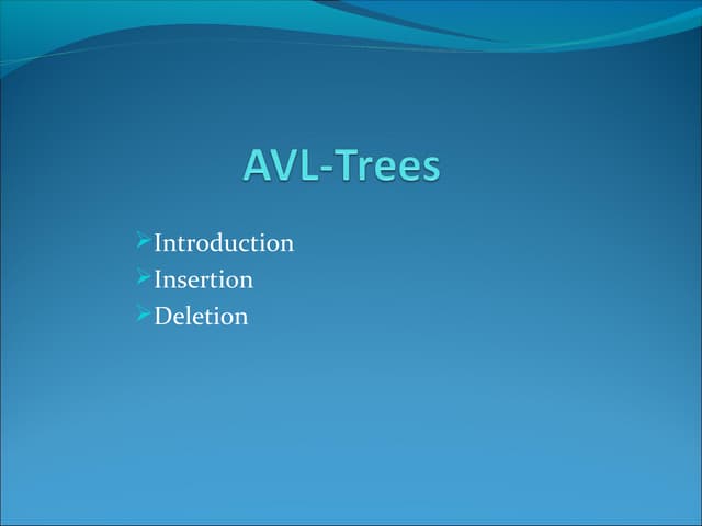 Data Structure And Algorithms Avl Trees Ppt