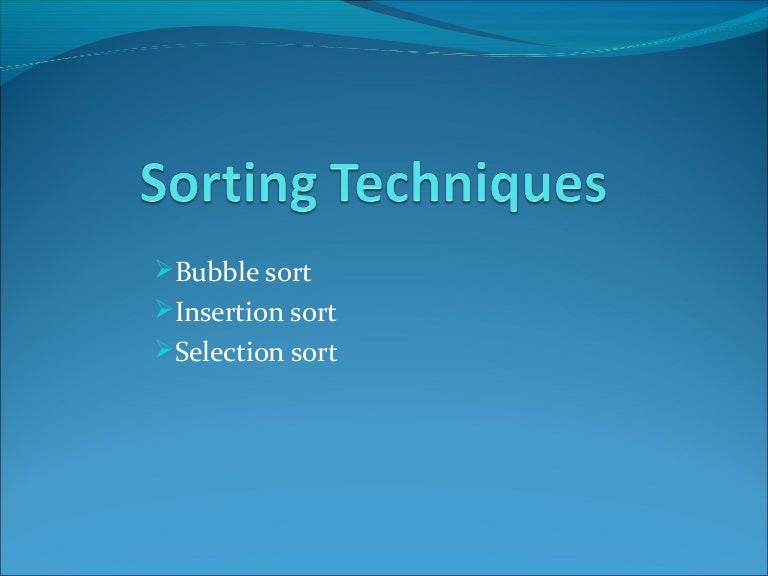 Data Structure And Algorithms Sorting 8695