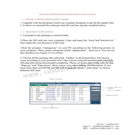 Ds708 upgrade instructions | PDF