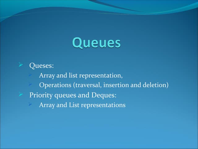 Data Structure And Algorithms Queues Ppt 4471