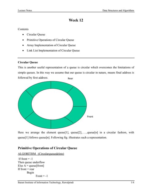 Dsa circular queue | PDF Dsa circular queue | PDF