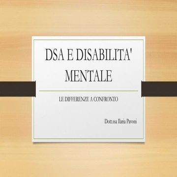 Dsa e disabilità intellettiva | PPT