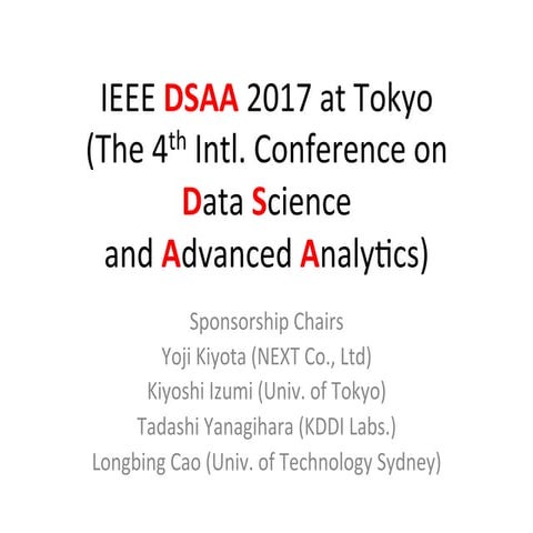 IEEE DSAA 2017投稿呼びかけ | PDF