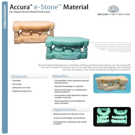 Accura e-Stone SLA material properties (EN) | PDF