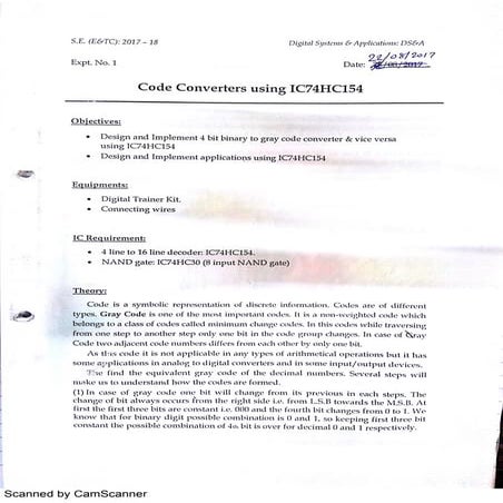 digital electronics lab manual for second year B.Tech