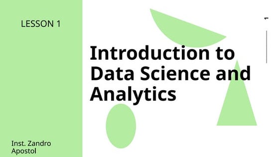 Introduction To Data Analysis Course Notespdf Databases Computer Software And Applications