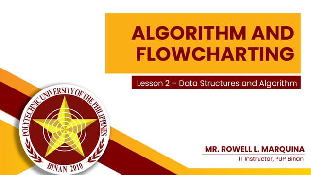 DSA Lesson 2 - Algorithm and Flowcharting.pdf DSA Lesson 2 - Algorithm and Flowcharting.pdf