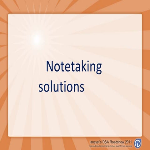 Notetaking solutions | PPT