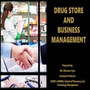 Drug store and business management I Chapter 1 I D. Pharmacy | PPTX
