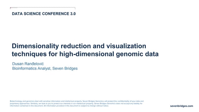 Dimensionality Reduction And Visualization Techniques For High