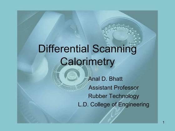 Differential Scanning Calorimeter Instrumentation.(DSC) | PPT
