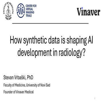 [DSC Europe 24] Stevan Vrbaski - DSC 2024 Belgrade Vinaver Medical.pptx