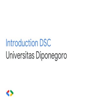 Introduction DSC Universitas Diponegoro | PPT