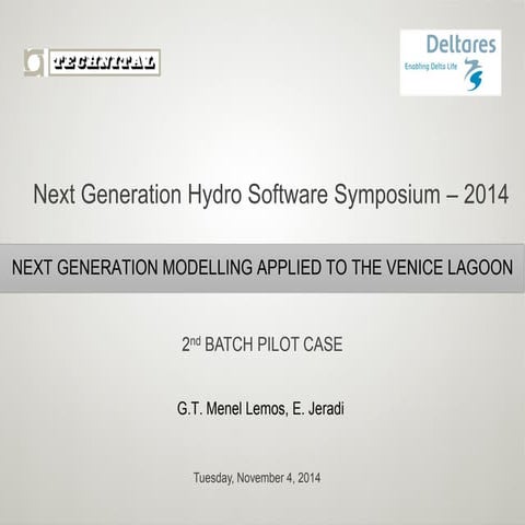 Dsd Int 2014 Symposium Next Generation Hydro Software Nghs Venice Lagoon 3 Estuarine
