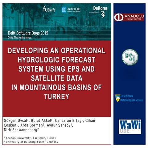 DSD-INT 2015 - Developing an operational hydrologic forecast system ...