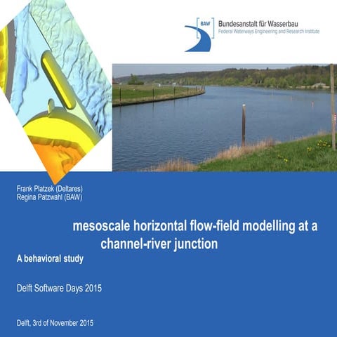 DSD-INT 2015 - the next steps, horizontal flow field modelling using ...