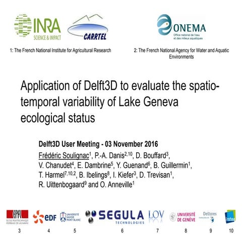 DSD-INT 2016 Application of Delft3D to evaluate the spatio-temporal ...