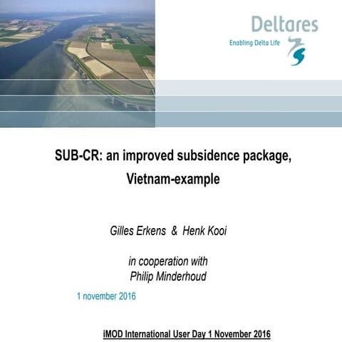DSD-INT 2016 SUB-CR: an improved subsidence package - Erkens, Kooi | PDF