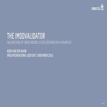 DSD-INT 2016 The iMOD Validator - Van der Hauw | PDF