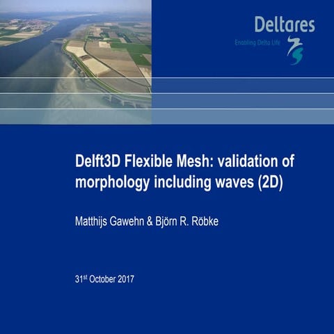 DSD-INT 2017 Delft3D FM - validation of morphology (2D) and waves (2D ...