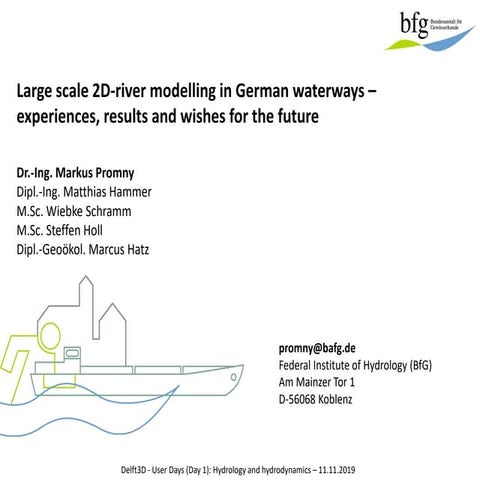 DSD-INT 2019 Large scale 2D-river modelling in German waterways-Promny ...