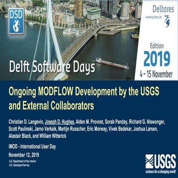 DSD-INT 2019 Ongoing MODFLOW Development by the USGS and External ...