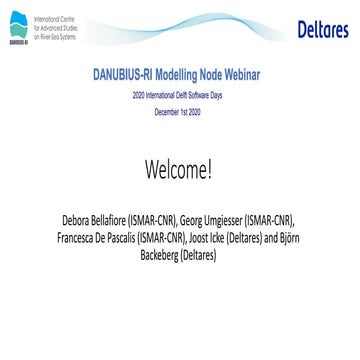 DSD-INT 2020 DANUBIUS-RI Modelling Node Webinar | PPT