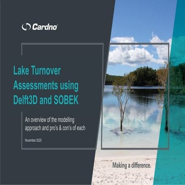 Dsd Int 2020 Lake Turnover Assessments Using Delft3d And Sobek Van Megchelen Ppt