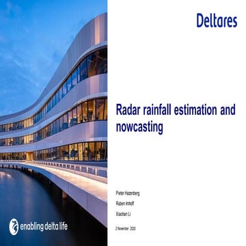 DSD-INT 2020 Radar rainfall estimation and nowcasting | PDF