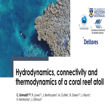 DSD-INT 2022 Hydrodynamics, connectivity and thermodynamics of a coral ...