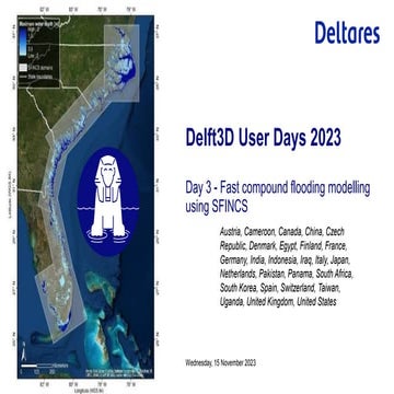 DSD-INT 2023 - Delft3D User Days - Welcome - Day 3 - Afternoon | PDF
