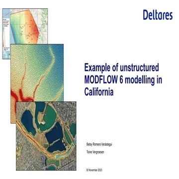 DSD-INT 2023 Example of unstructured MODFLOW 6 modelling in California ...