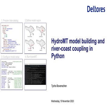 DSD-INT 2023 HydroMT model building and river-coast coupling in Python - Bovenschen | PDF