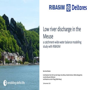DSD-INT 2023 Low river discharge in the Meuse - a catchment-wide water ...