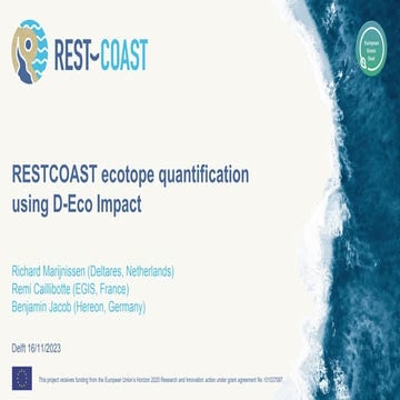DSD-INT 2023 RESTCOAST ecotope quantification using D-Eco Impact - Caillibotte | PPT