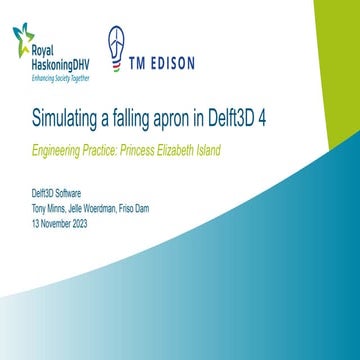 DSD-INT 2023 Simulating a falling apron in Delft3D 4 - Engineering Practice - Princess Elizabeth ...