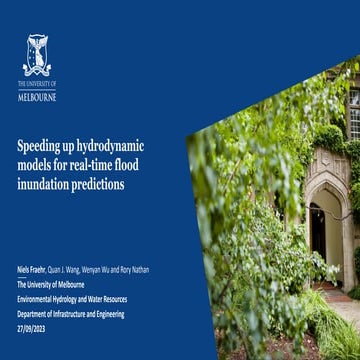 DSD-INT 2023 Speeding up hydrodynamic models for real-time flood inundation predictions - Fraehr ...